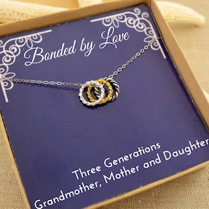 Three Generations Necklace, Generations Necklace, Birthday Gift From ...