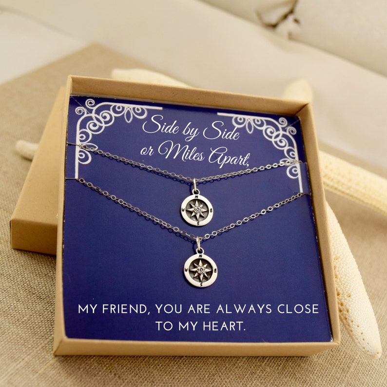 Long Distance Friendship Necklace Gift Moving Away Gift for - Etsy