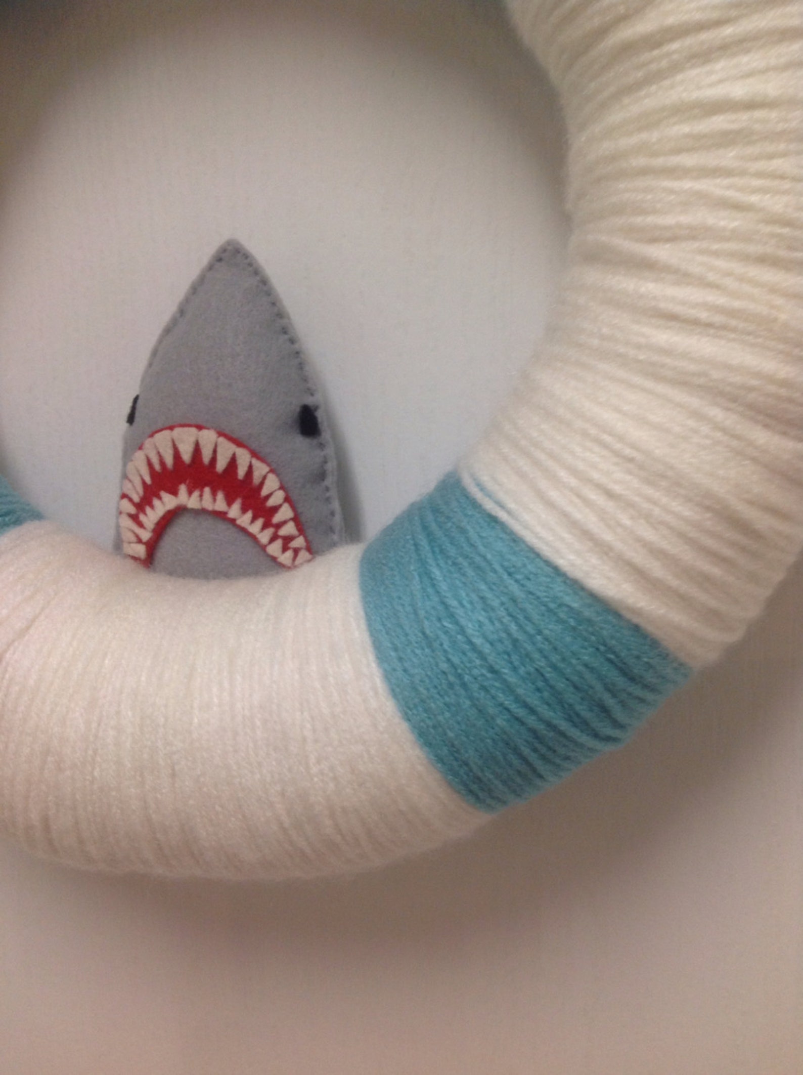 Felt Shark Yarn Wreath | Etsy