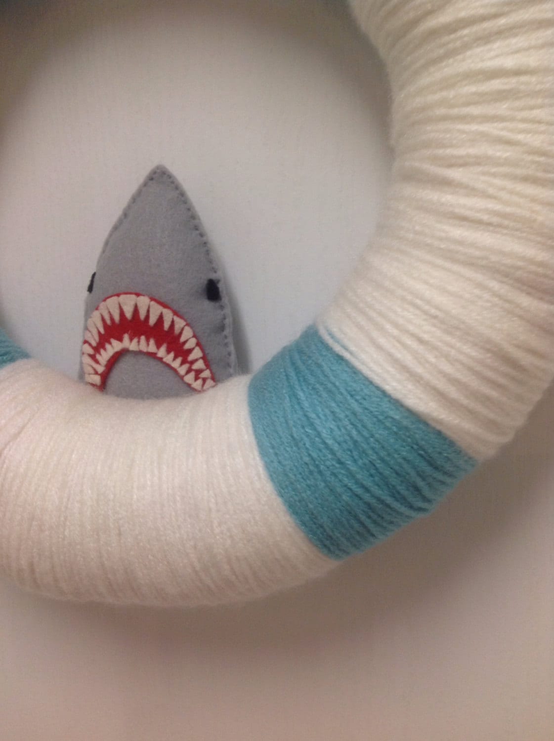 Felt Shark Yarn Wreath | Etsy