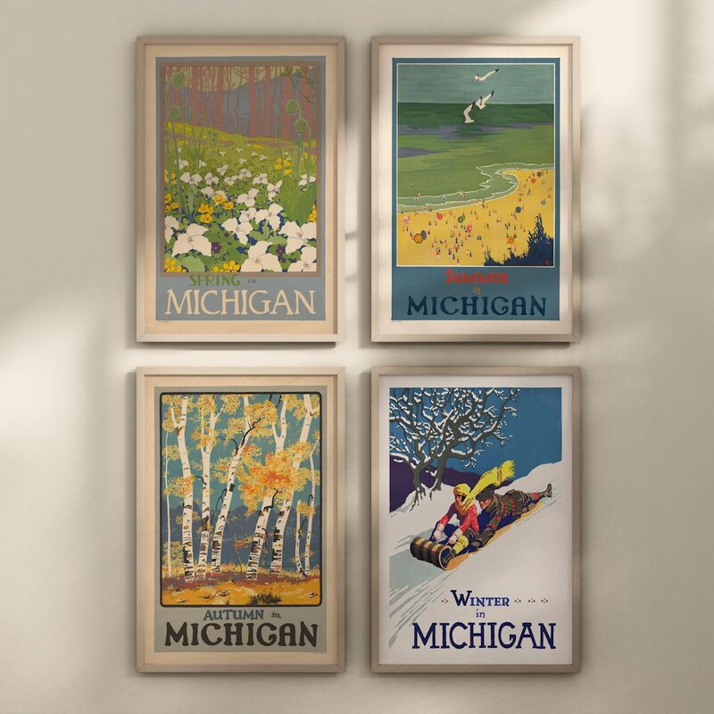 Michigan Poster - Etsy