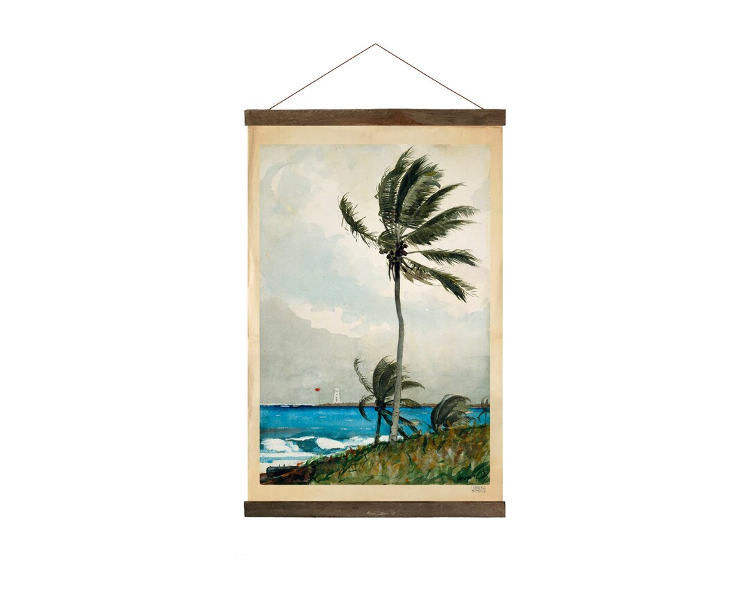 Frame Included! 30"x20", Homer Palm Tree Art - Rip-proof Material ...