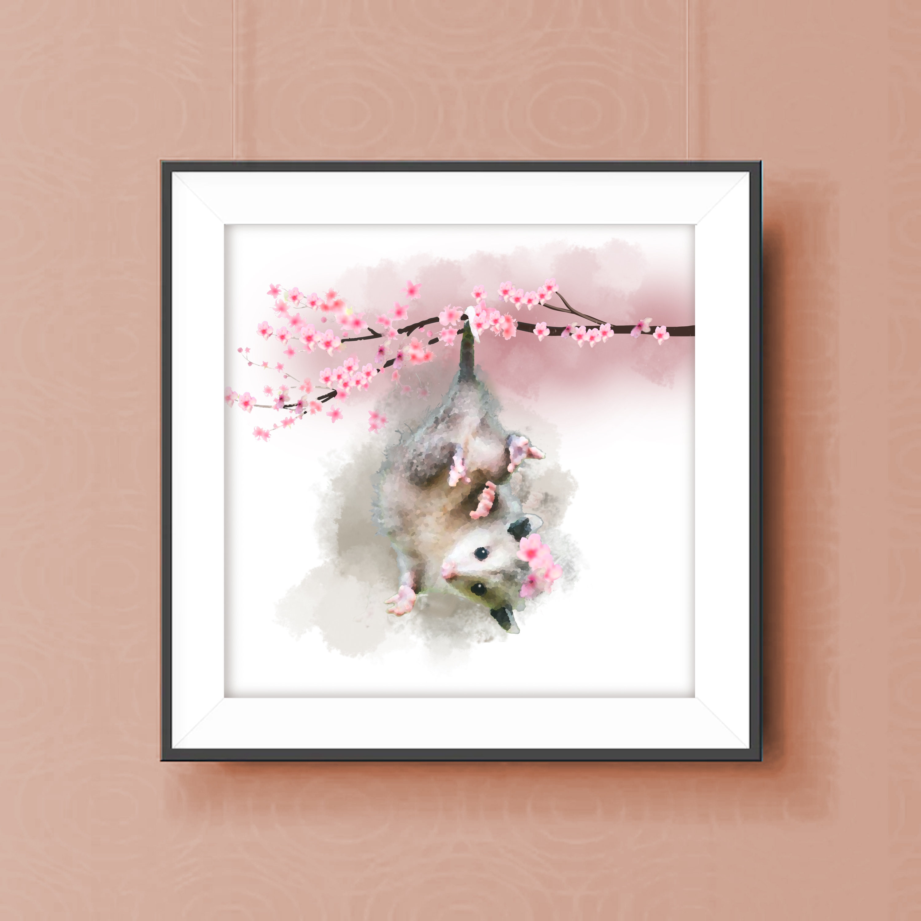 Set of 2 Possum Decor Wall Art, Possum Wall Art, Possum Digital Prints ...