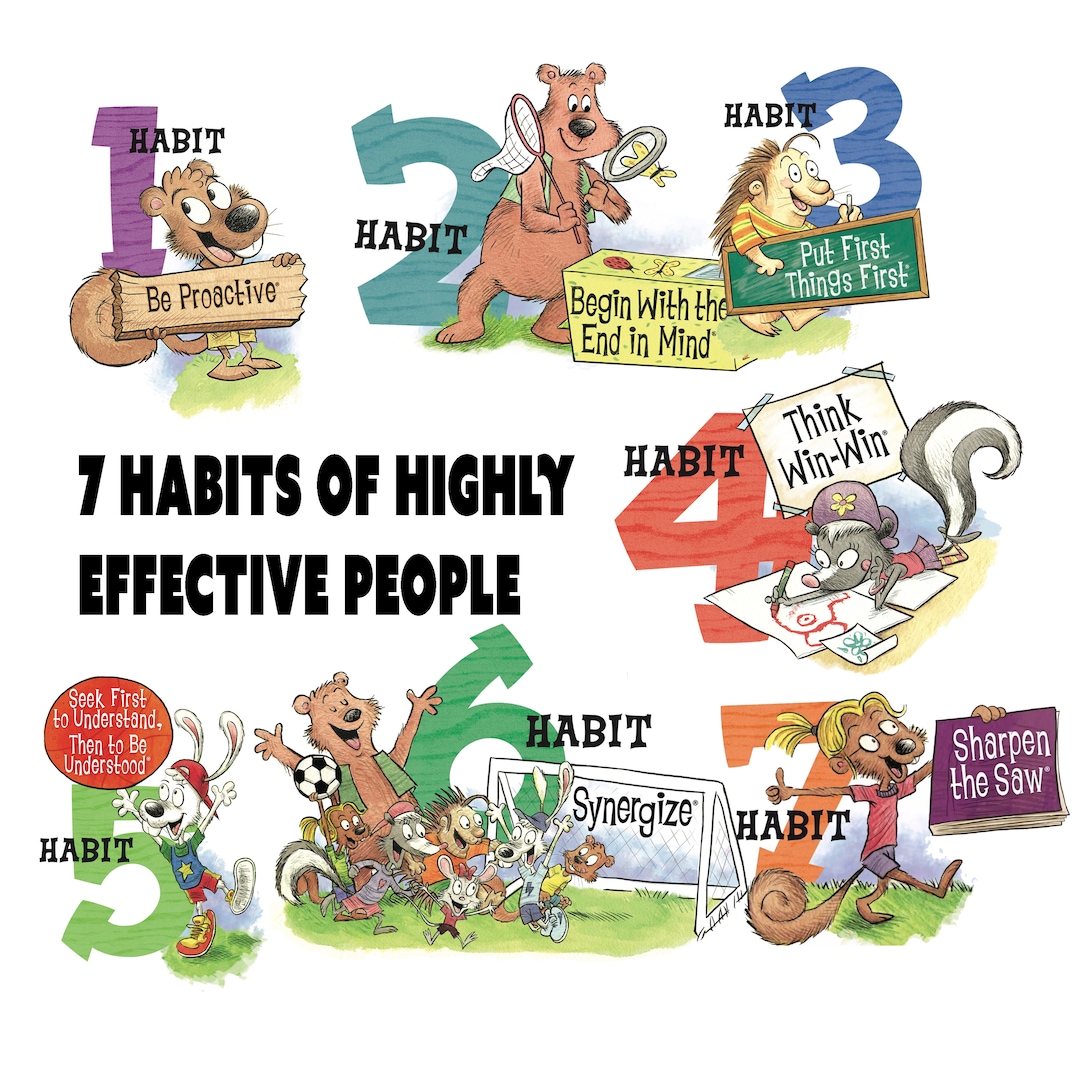 7 Habits of Highly Effective People PNG and JPG With 8x10 and - Etsy