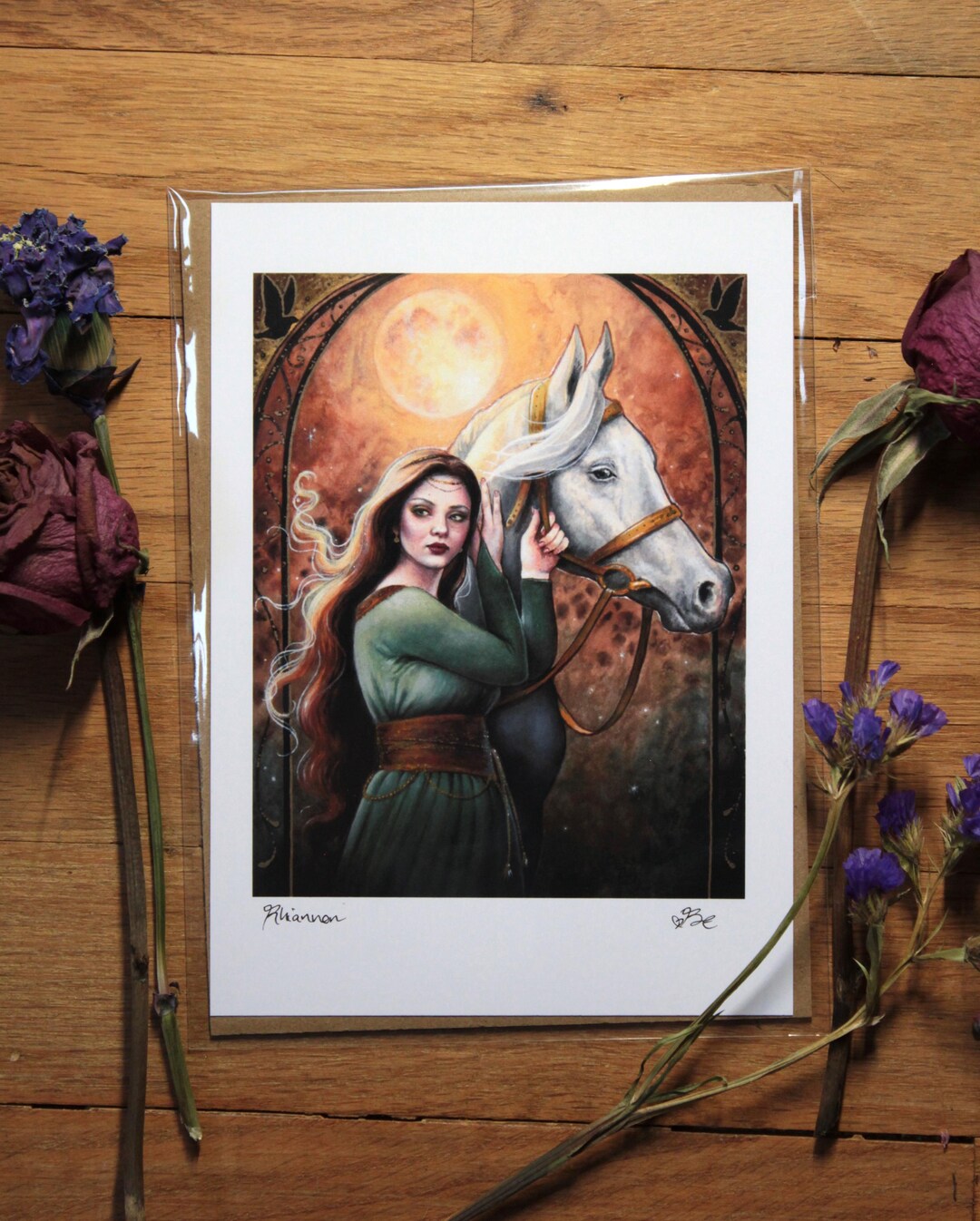Goddess Art Print: Rhiannon - SIGNED Fantasy Horse Mythology Art by ...