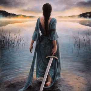 Lady of the Lake - Art Print - Fantasy Arthurian Legend Mythology ...