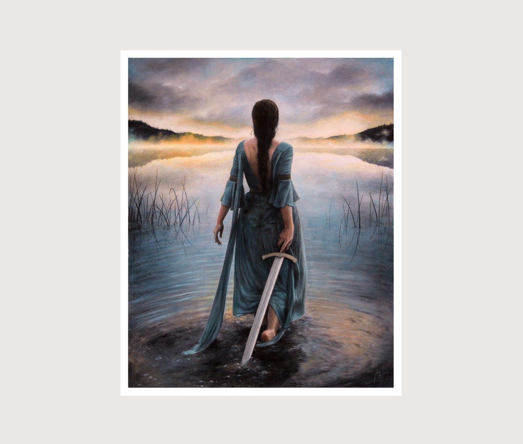 Lady of the Lake Art Print Fantasy Arthurian Legend Mythology Emotive ...