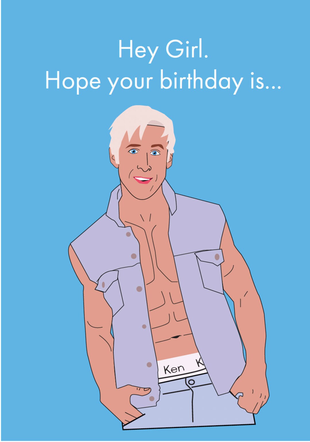 Ken Birthday Card Sublime Barbie Movie - Etsy