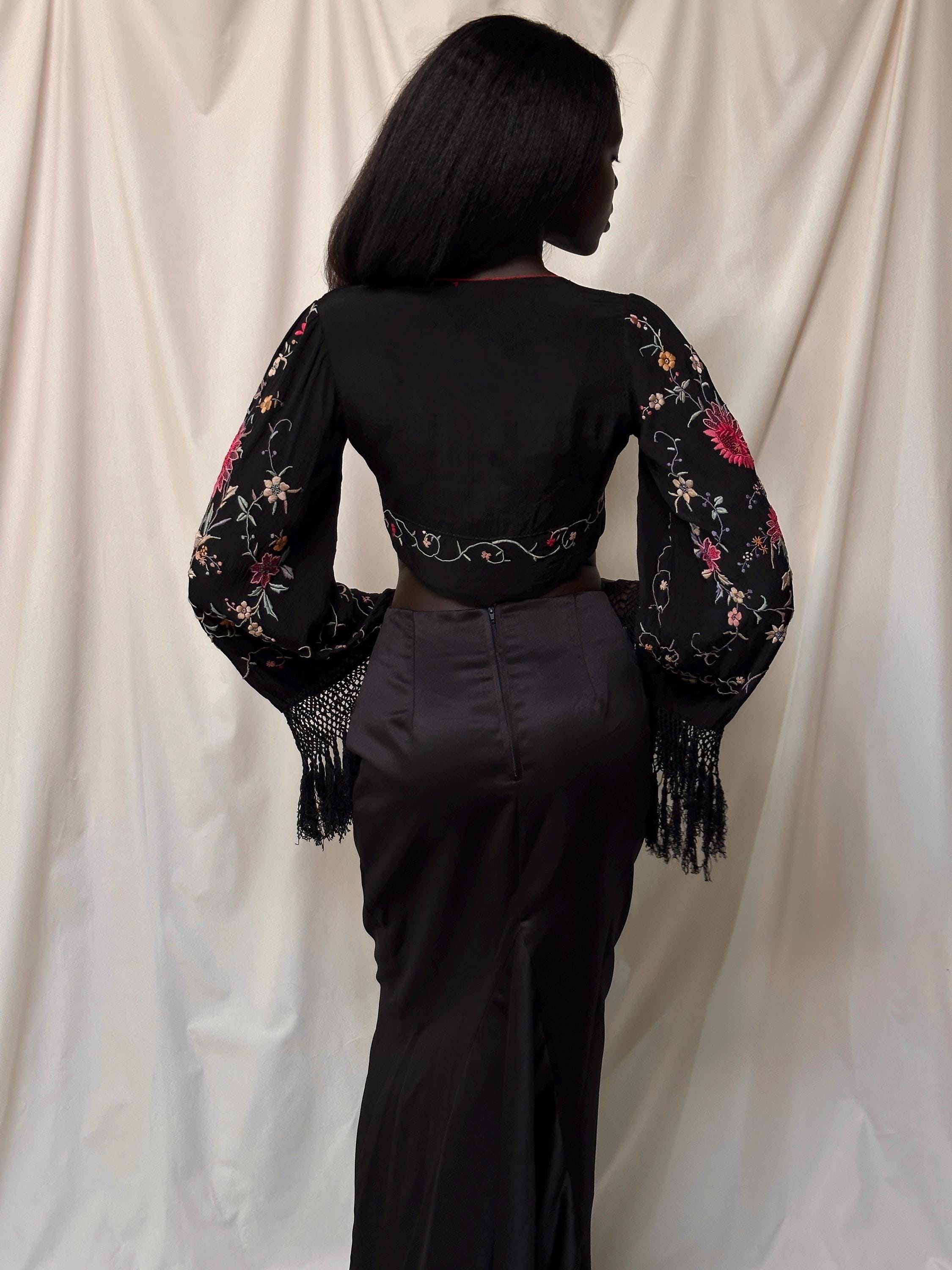 Vintage 1920’s Manton De Manila Silk Embroidered Piano Shawl Top - Etsy