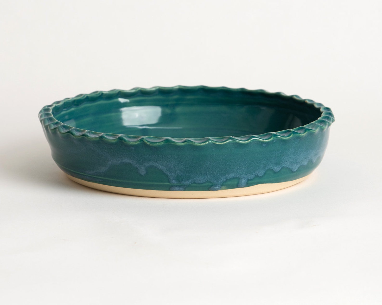 Handmade Pie Plate With Scalloped or Fluted Edges Large - Etsy