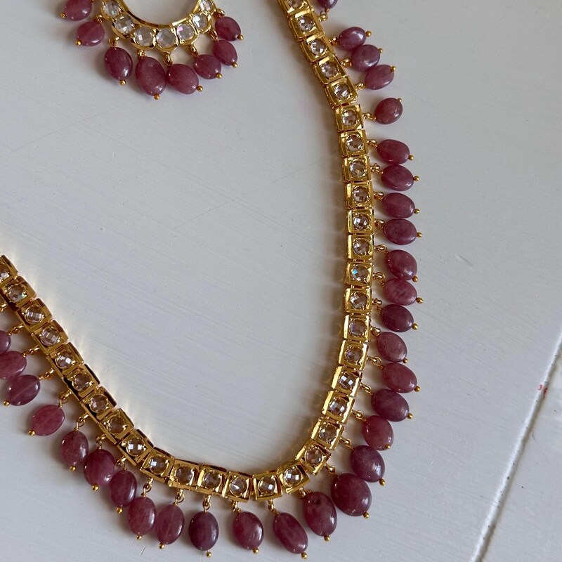 Indian Ruby Necklace - Etsy