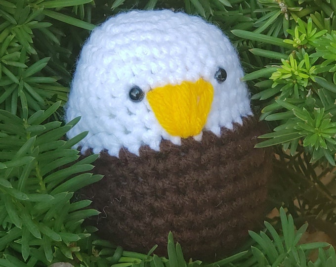 Bald Eagle Plushie Handmade Bird Amigurumi - Etsy