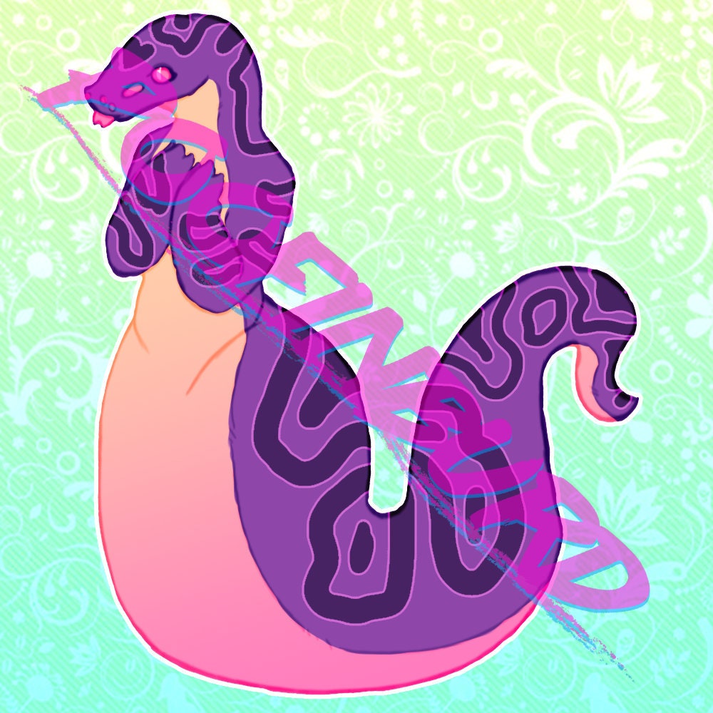 furry snake adoptable fursona Art & Collectibles Drawing & Illustration ...