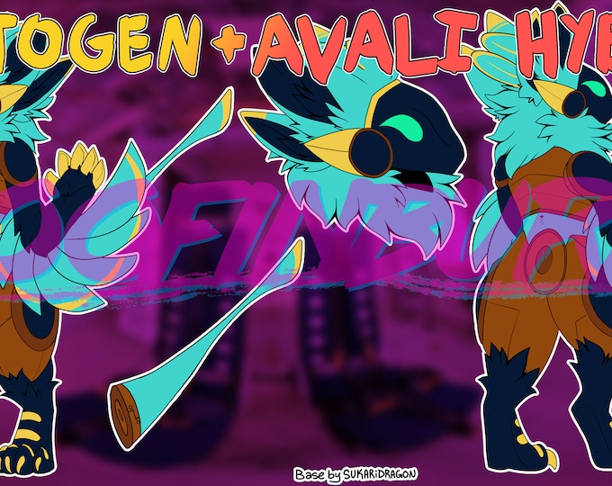 Avali Protogen Hybrid - Protovali OC Species Furry Fursona Adopt ...