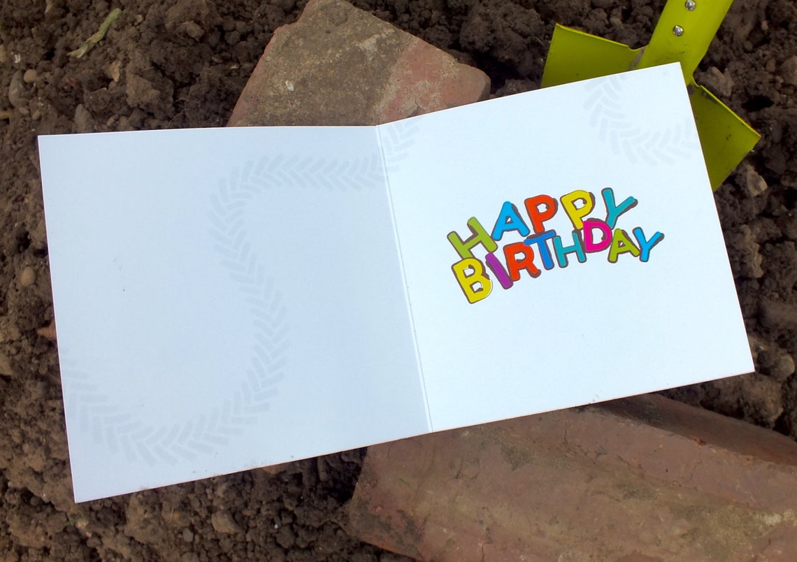 Digger Birthday Card Happy Birthday Greetings Card | Etsy