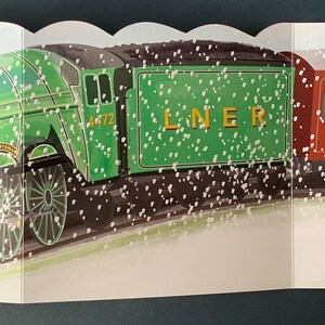 Flying Scotsman Steam Engine Christmas Card, Train Christmas Card - Etsy