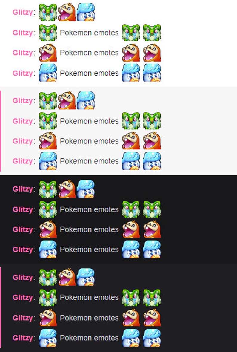 Pokemon Gen 9 Starters - Twitch Premade Emotes - Etsy