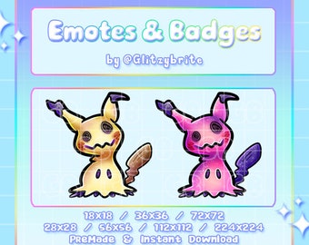 Twitch Emotes Mimikyu - Etsy