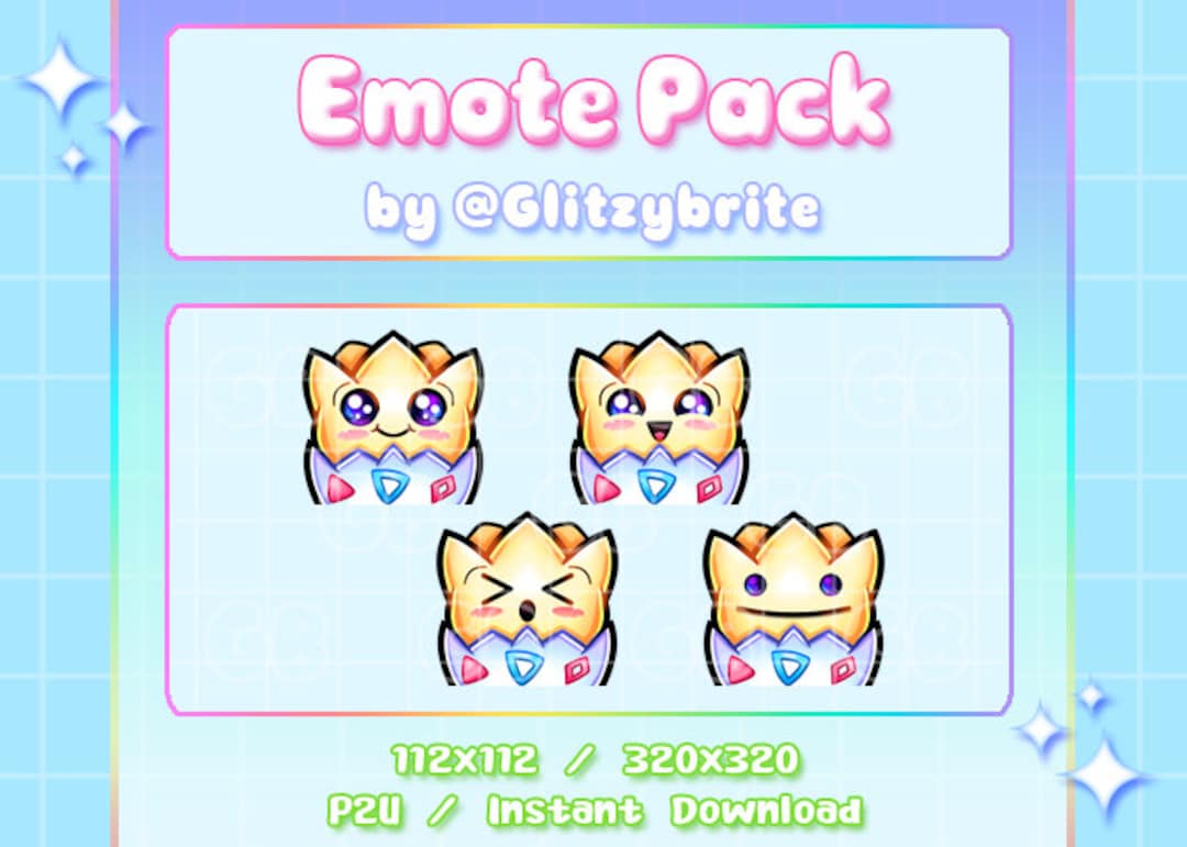 Togepi Emojis Twitch Premade Emote Discord Kawaii Pokemon - Etsy