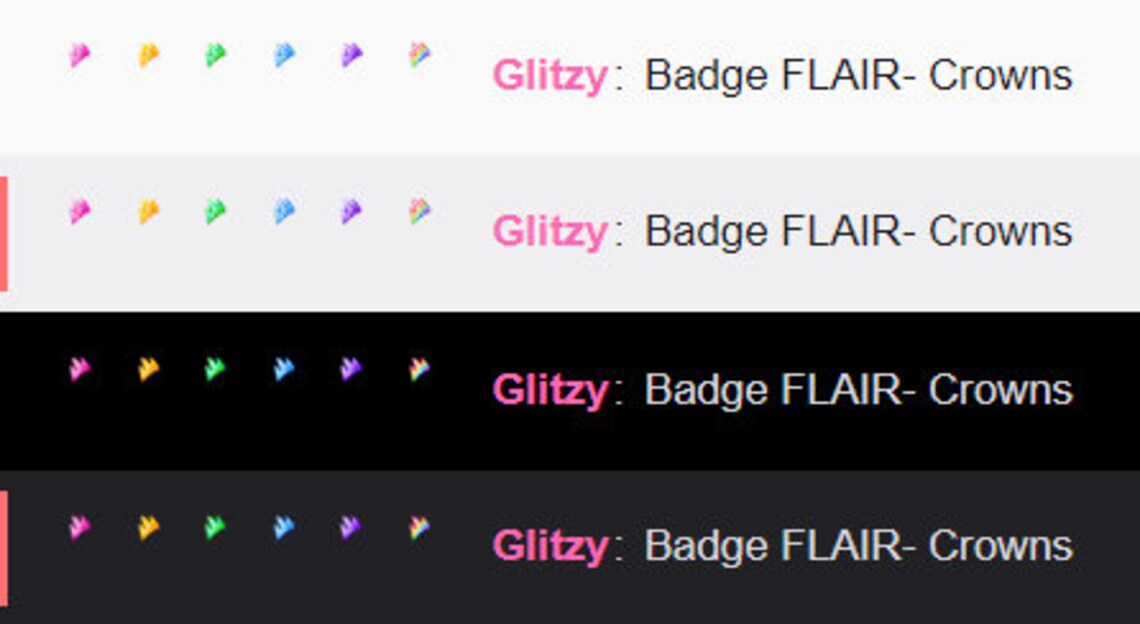 Crown Flair Twitch Sub Badge Flair Tier 2 Tier 3 - Etsy