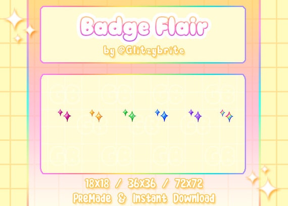 Sparkle Flair Twitch Sub Badge Flair Tier 2 Tier 3 | Etsy