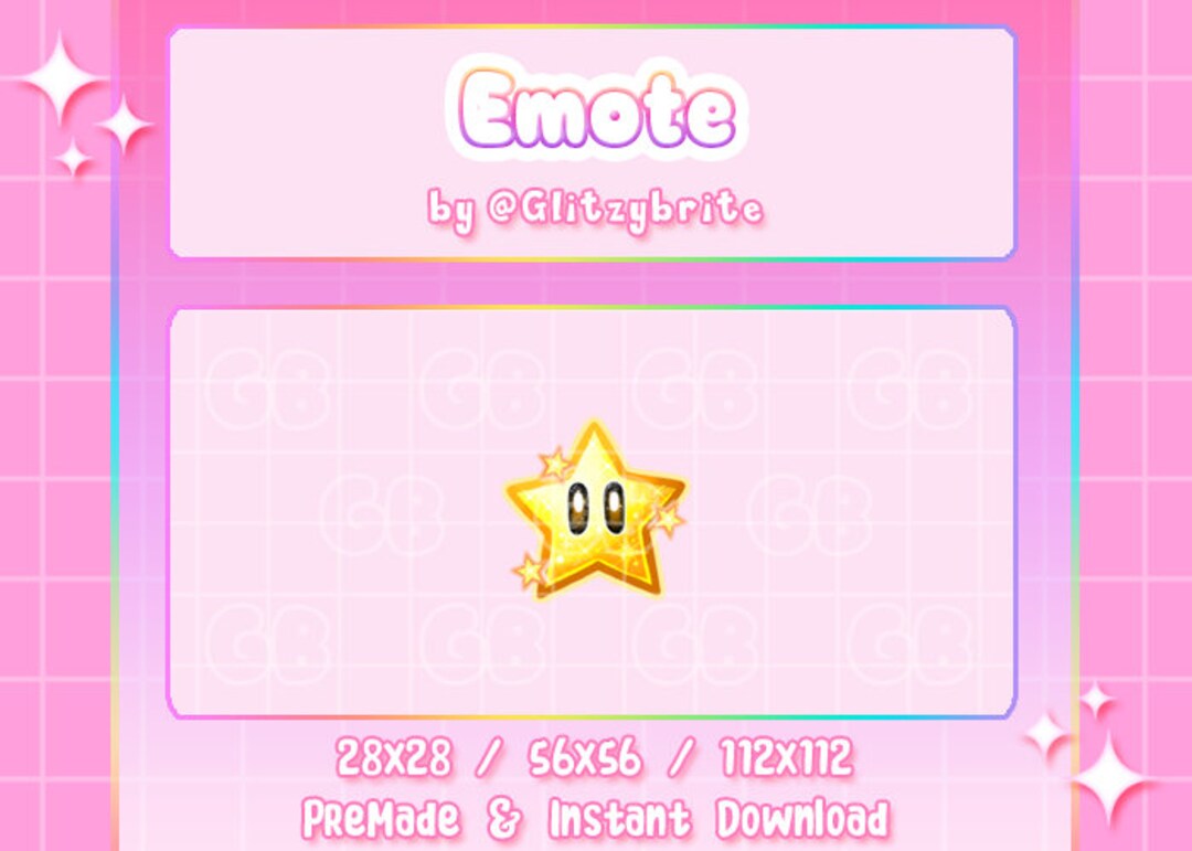 Super Star - Twitch Emote Premade Super Mario - Etsy