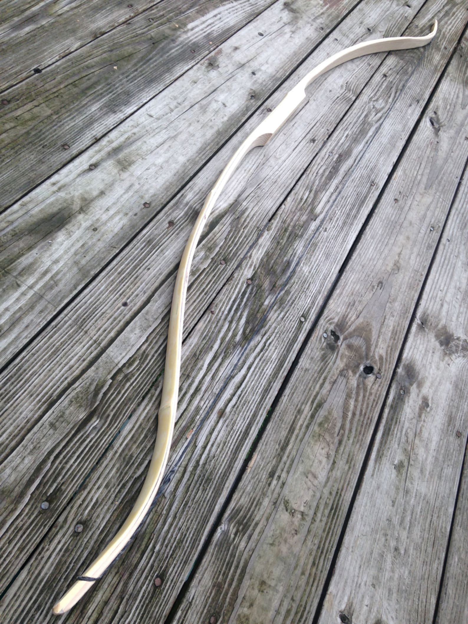 64" You-finish Bamboo Backed Hickory Recurve - Competition or Hunting ...