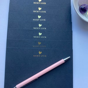 Personalised Gold Note Cards, Gold Foil Notecard Set, Monogram ...