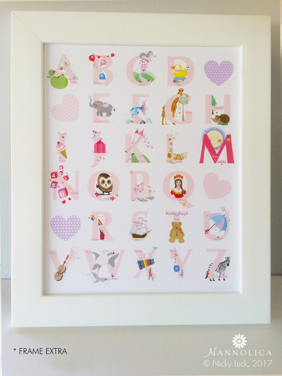 Personalised Alphabet Print, Alphabet Print, Alphabet Poster, ABC Chart ...