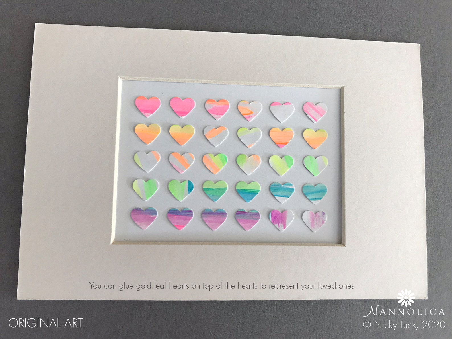 Heart Collage Rainbow Heart Collage Rainbow Heart Painting - Etsy UK