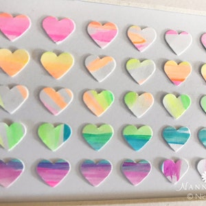 Heart Collage, Rainbow Heart Collage, Rainbow Heart Painting, Rainbow ...