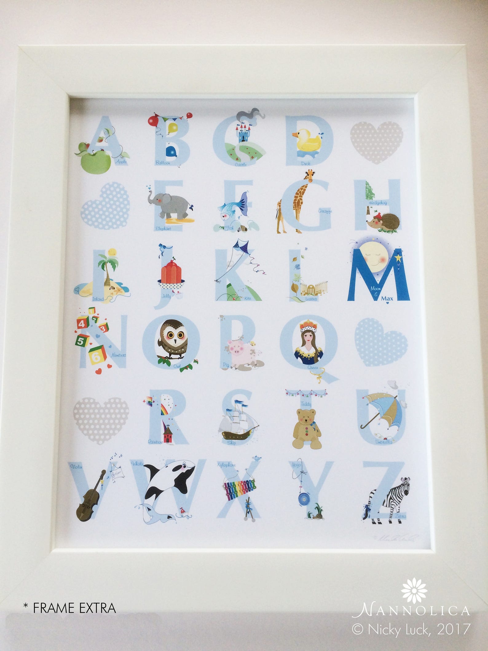 Personalised Alphabet Print, Alphabet Print, Alphabet Poster, ABC Chart ...
