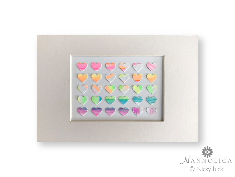 Heart Collage, Rainbow Heart Collage, Rainbow Heart Painting, Rainbow ...