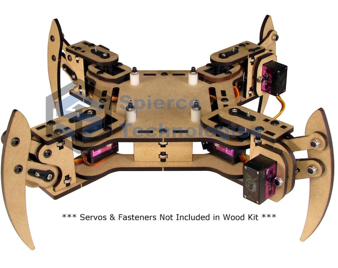 Meped V2 Quadruped Walking Robot - Wood Kit - Etsy
