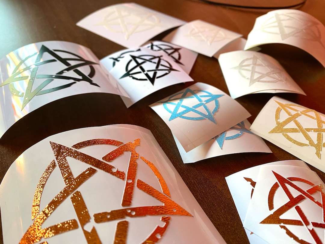 Pentagram Stickers / Vinyl Decals Various Colours TWO NEW COLOURS - Etsy