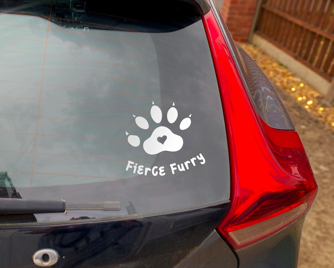 Furry Paw Print Vinyl Decals Car Bumper Stickers Multiple Options - Etsy