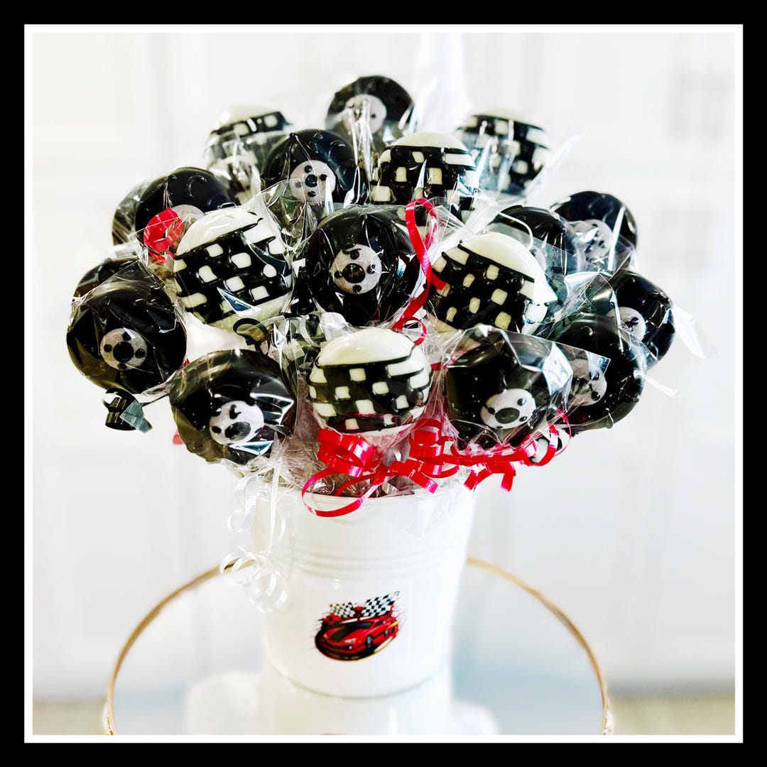 Race Car, Race Car Party Favors, Race Car Oreos, Tire Oreos, Checkered ...