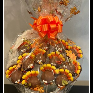 Turkey Cake Pops: Thanksgiving Gourmet Chocolate Treats (set of 12) - Etsy