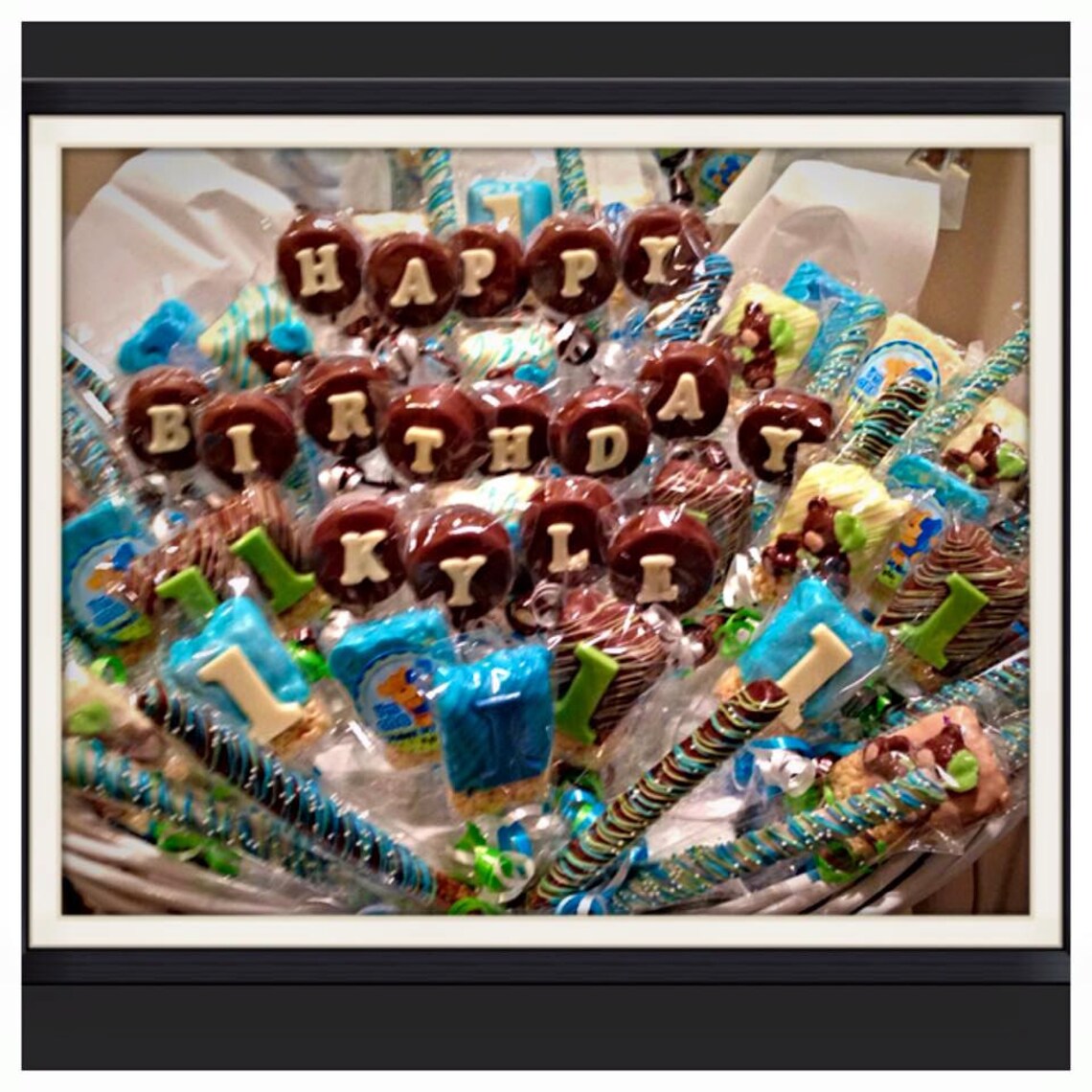 First Birthday Birthday Chocolate Basket COMMACK Pickup Only - Etsy