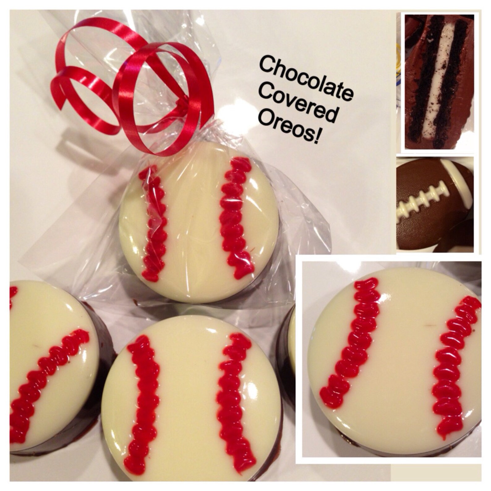 Baseball Chocolate Covered Oreos Set of 12 Baseball Party - Etsy