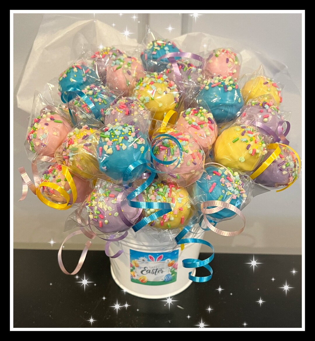 Easter Cake Pops, Gourmet Easter, Spring Cake Pops, Cake Pop Gift ...