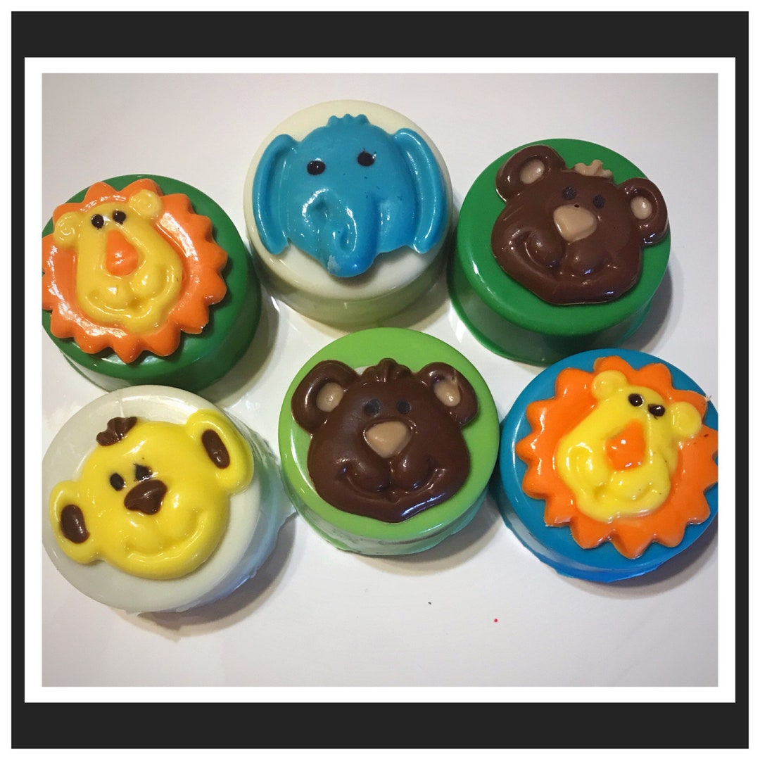 Safari Animal Chocolate Covered Oreos: Baby Shower Party Favors - Etsy