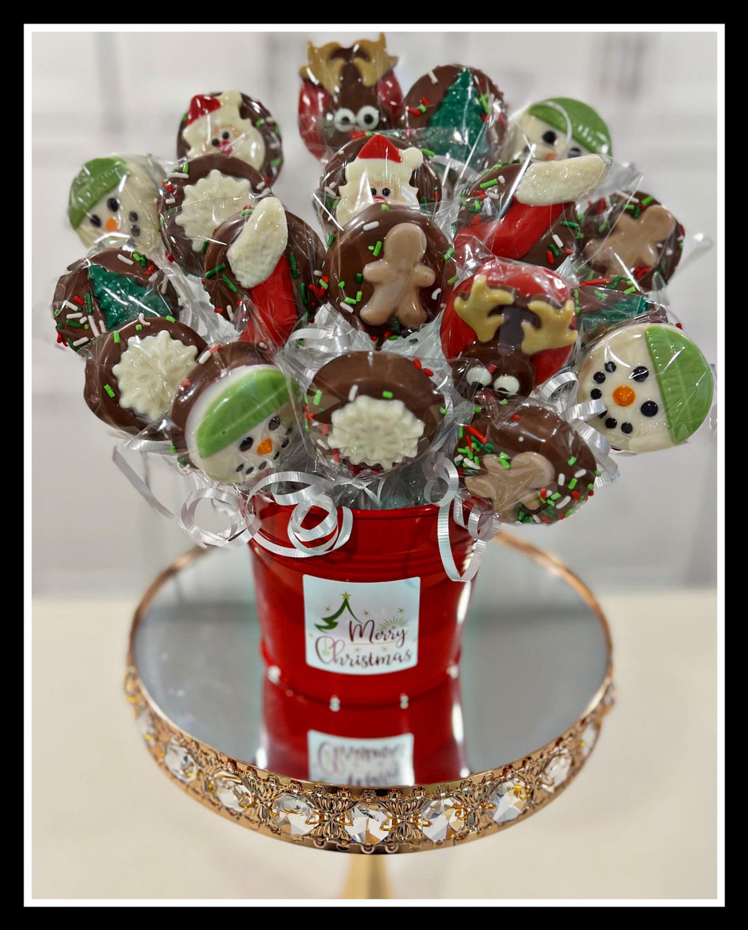 Christmas Chocolate Oreo Basket: Holiday Gourmet Gift - Etsy