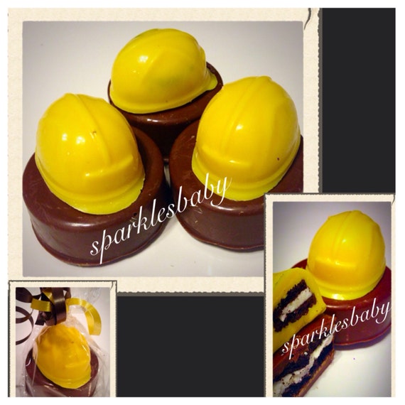 Construction Hard Hat Chocolate Covered Oreos Set of 12 - Etsy