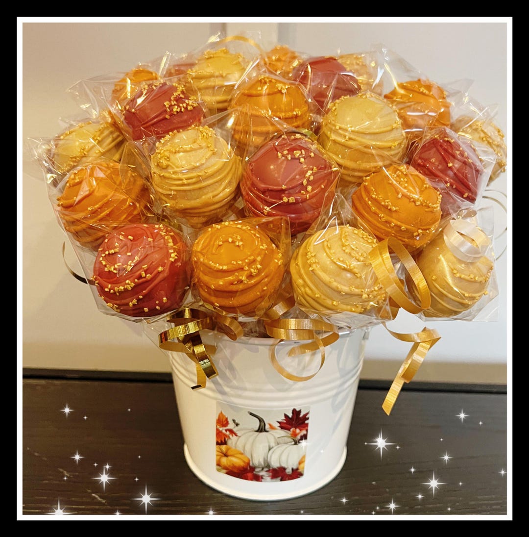 Gourmet Fall Cake Pops: Thanksgiving Dessert Treats (24 Individually ...