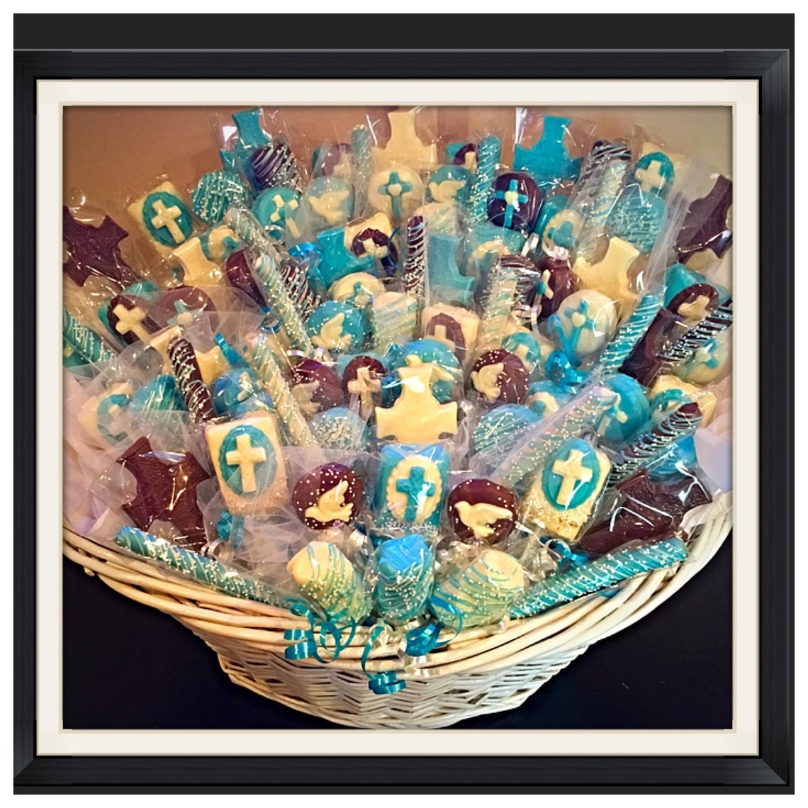 Baptism Communion Christening Religious Chocolate Basket - Etsy