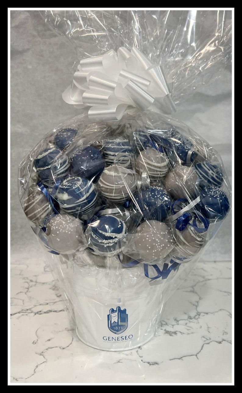 College Commit Cake Pop Basket: Custom School Colors - Etsy