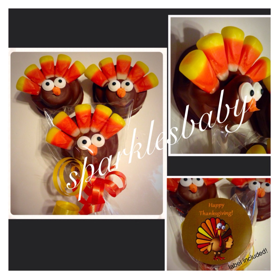Thanksgiving Turkey Oreo Pops - Set of 12 Chocolate Turkey Lollipops - Etsy
