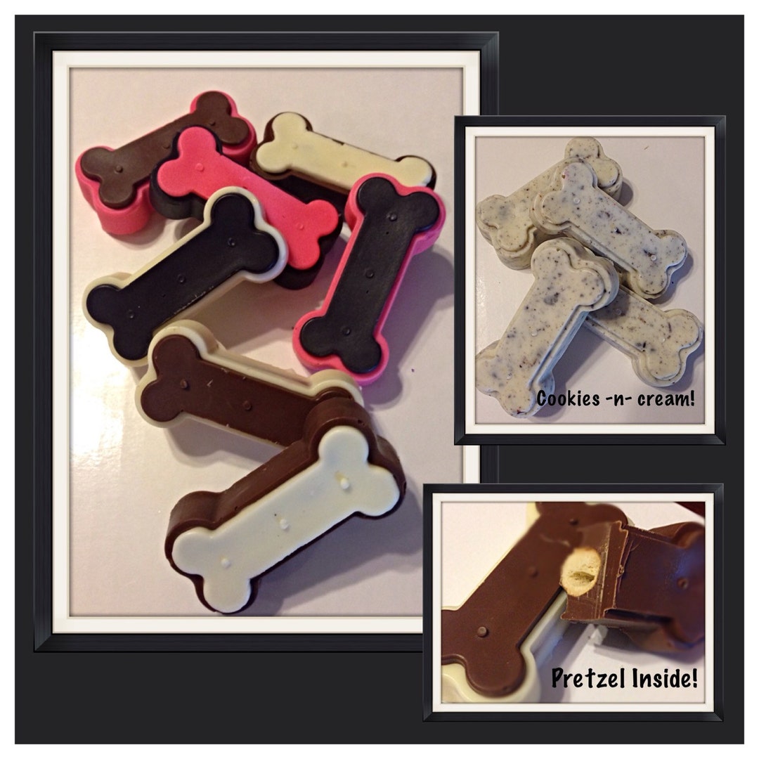 Dog Bone Chocolate Favors- Bone Shaped Gourmet Chocolates Set of 12 - Etsy