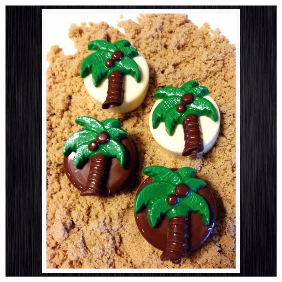 Palm Tree Chocolate Covered Oreos - Beach Party Favors (set of 12) - Etsy